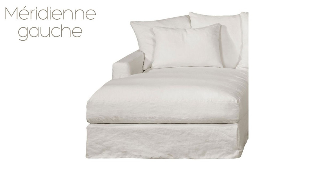Méridienne en lin, lin froissé, tissu ou coton/lin Boheme Home Spirit