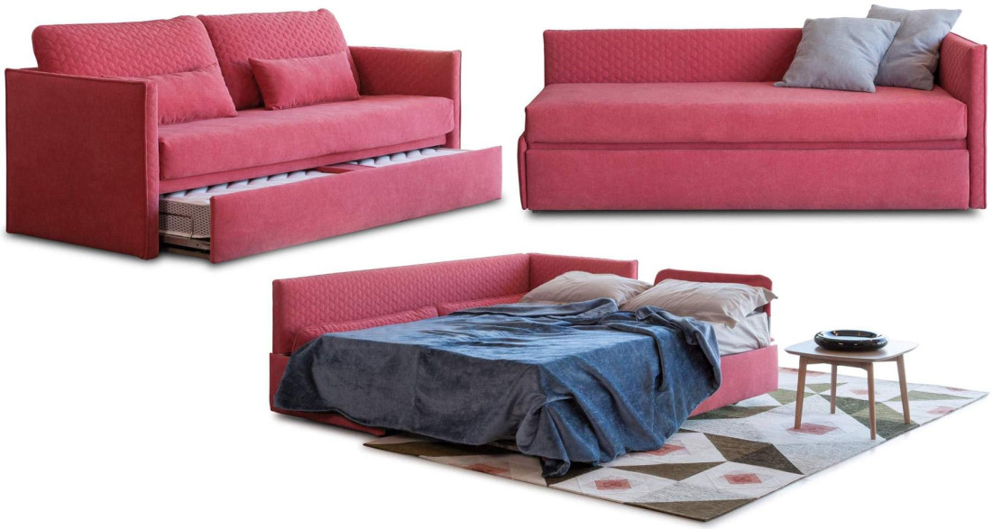 Canapé ou méridienne avec lit gigogne qualité haut de gamme Sottosopra