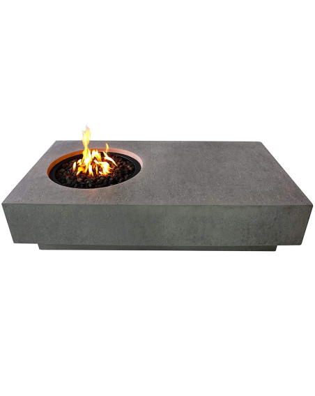 Table basse de jardin design avec braséro rond intégré Metropolis