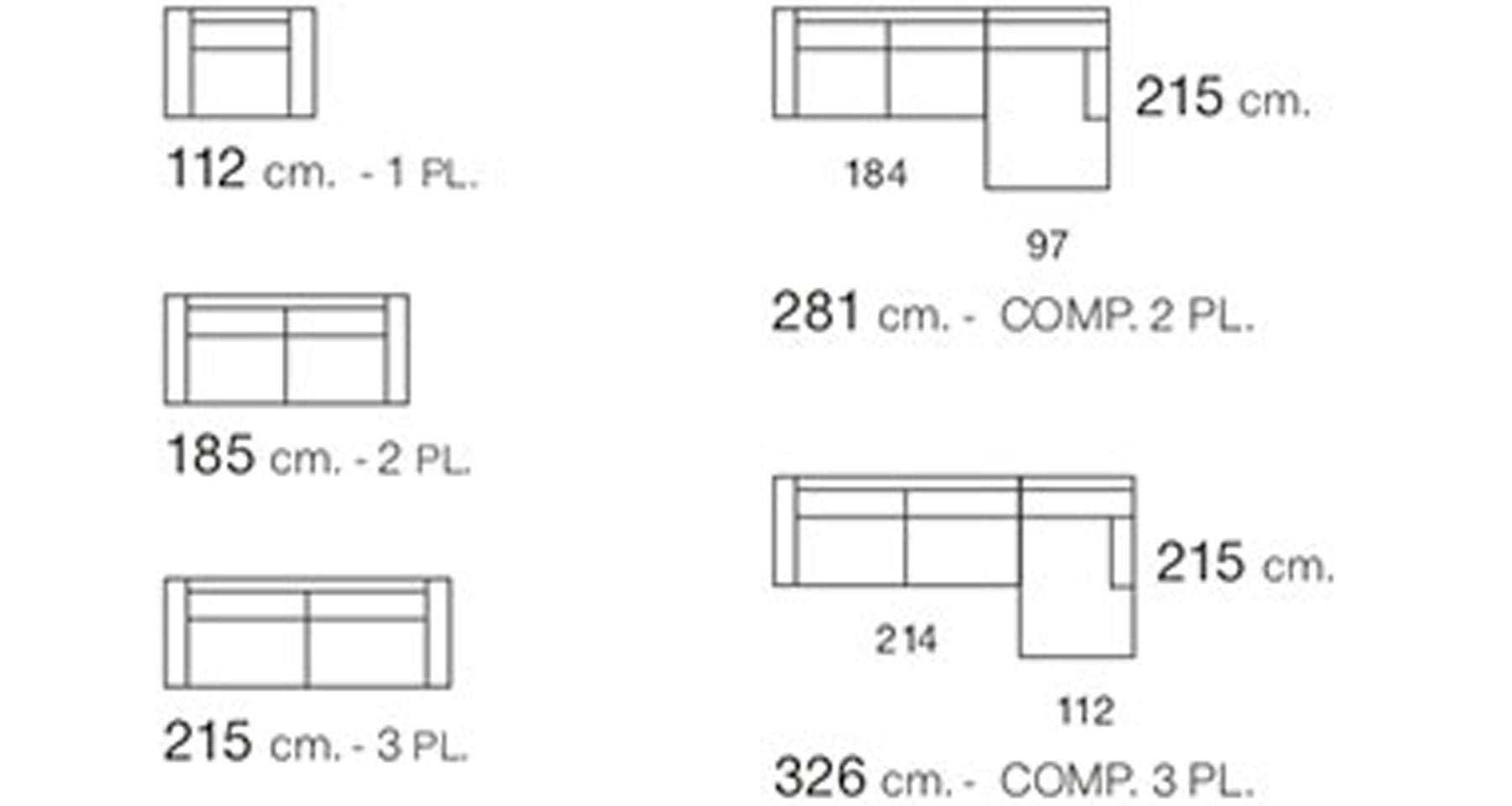 Canapé à assise basse et profonde très confortable Rio