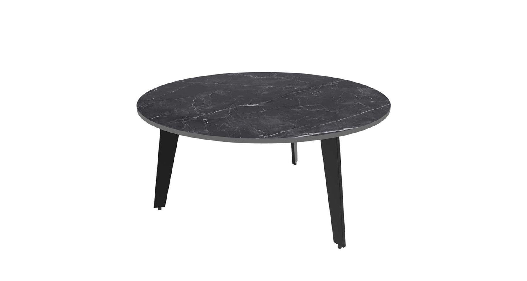 Petite table basse ronde diamètre 70 cm en céramique Naples