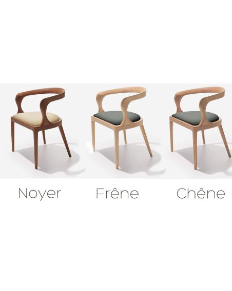 Chaise en bois massif design Bazk - Belta Frajumar