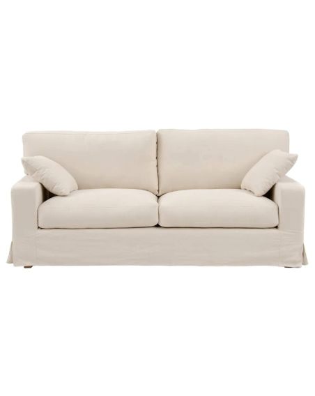 Canapé au grand confort moelleux en lin ou velours Nuba