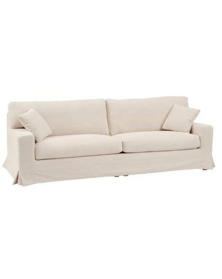 Canapé au grand confort moelleux en lin ou velours Nuba