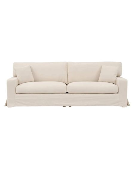 Canapé au grand confort moelleux en lin ou velours Nuba