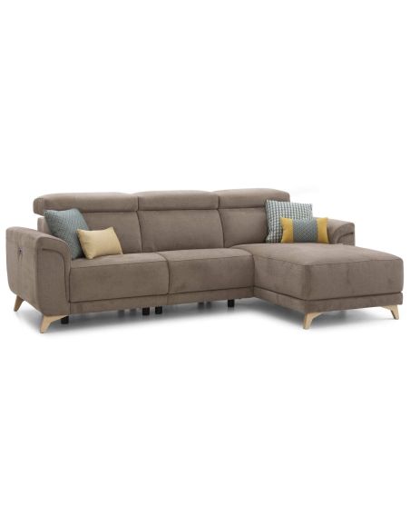 Canapé d'angle relax électrique moelleux densité 45 kg/m3 Akoya