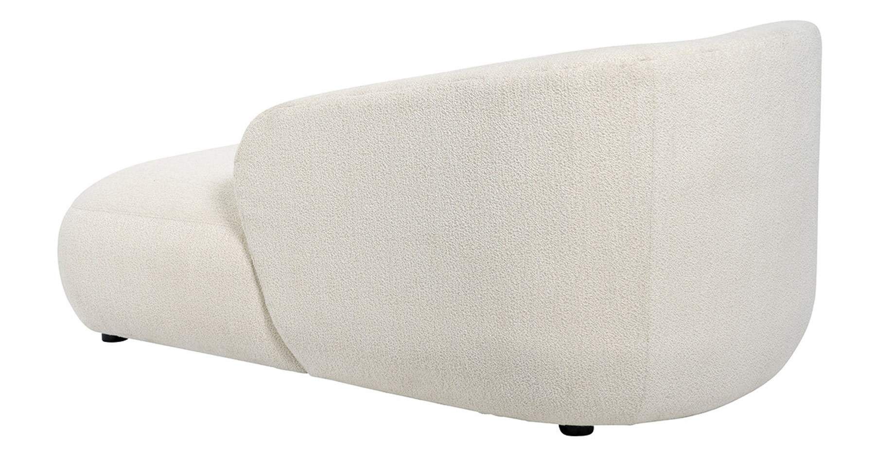 Méridienne avec tissu à bouclettes couleur crème Lisette