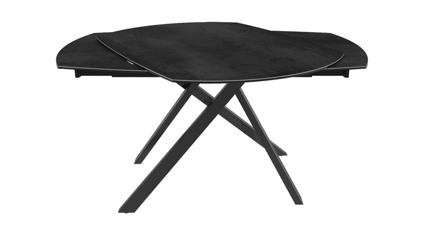 Table contemporaine extensible par rotation en céramique Vésuve