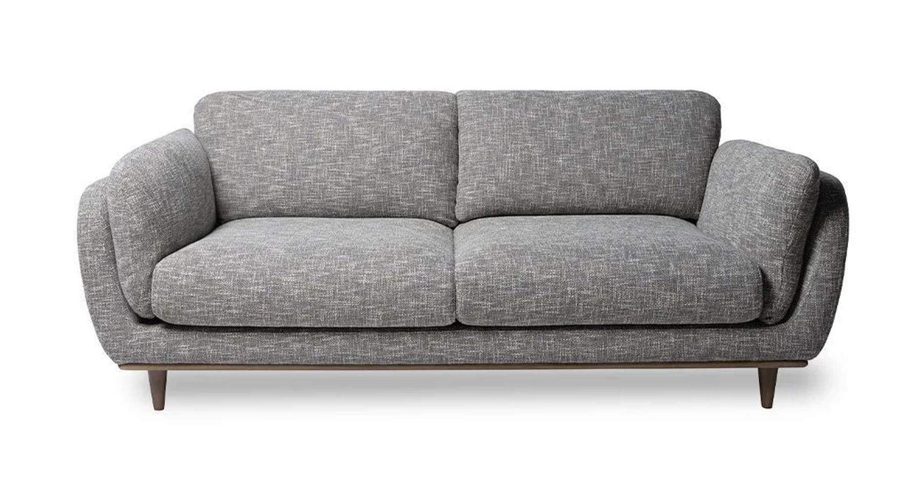 Canapé moderne en tissu chiné gris clair 3 places Odda - Athezza