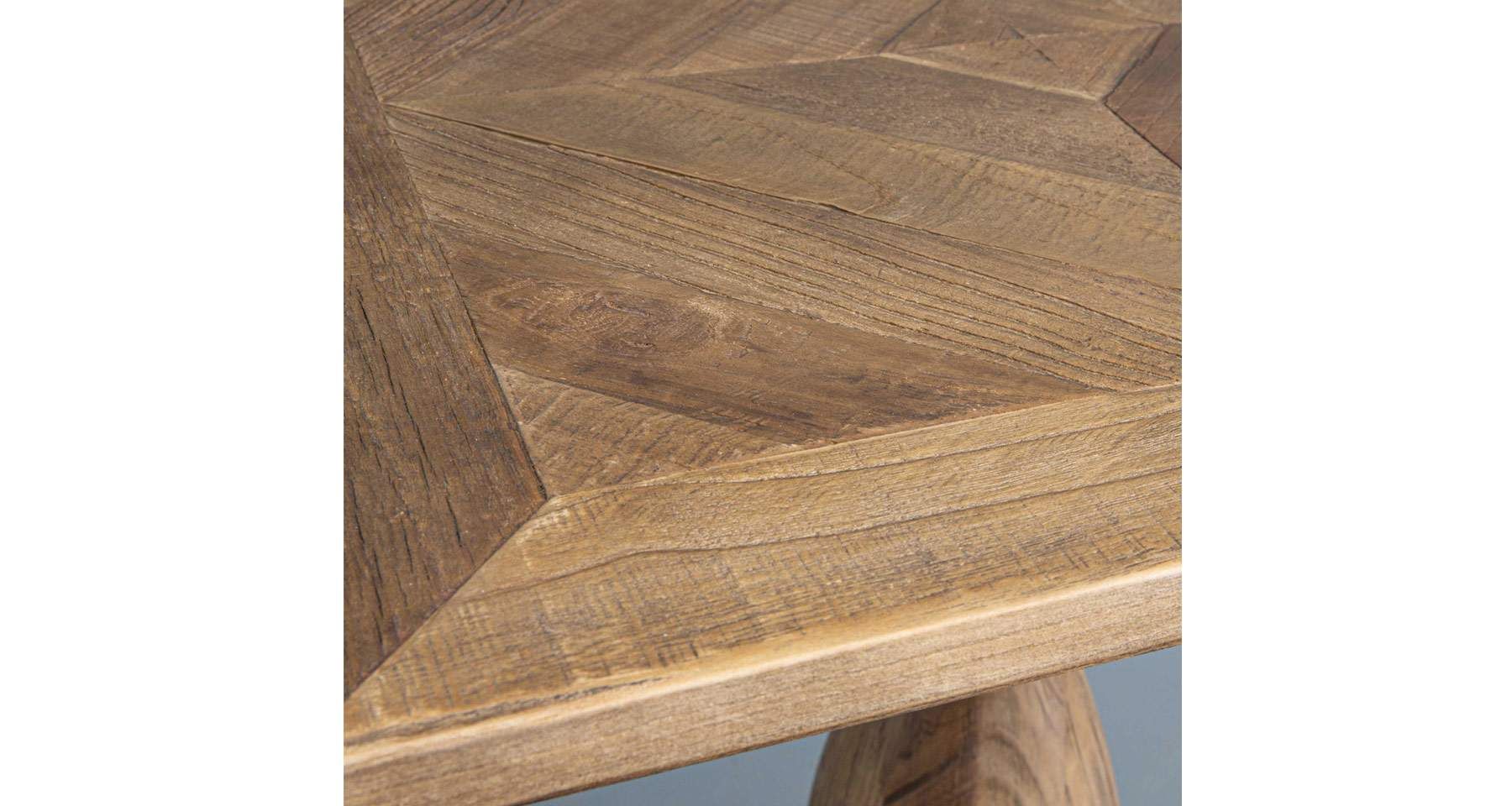 Table bistrot 70 x 70 cm avec plateau façon dalle de parquet Agathe