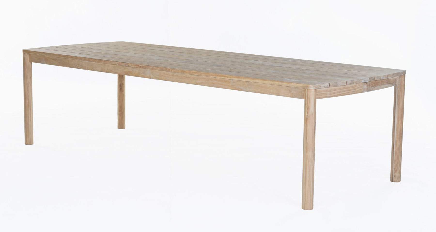 Table de jardin très basse 160 x 90 cm Djerba en teck naturel