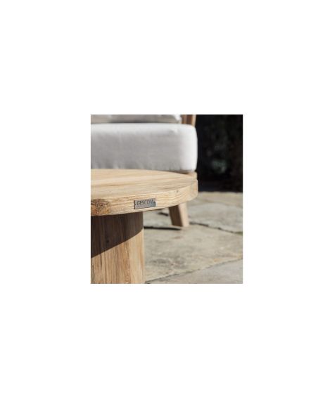 Table basse ronde en teck massif recyclé Noah - Gescova