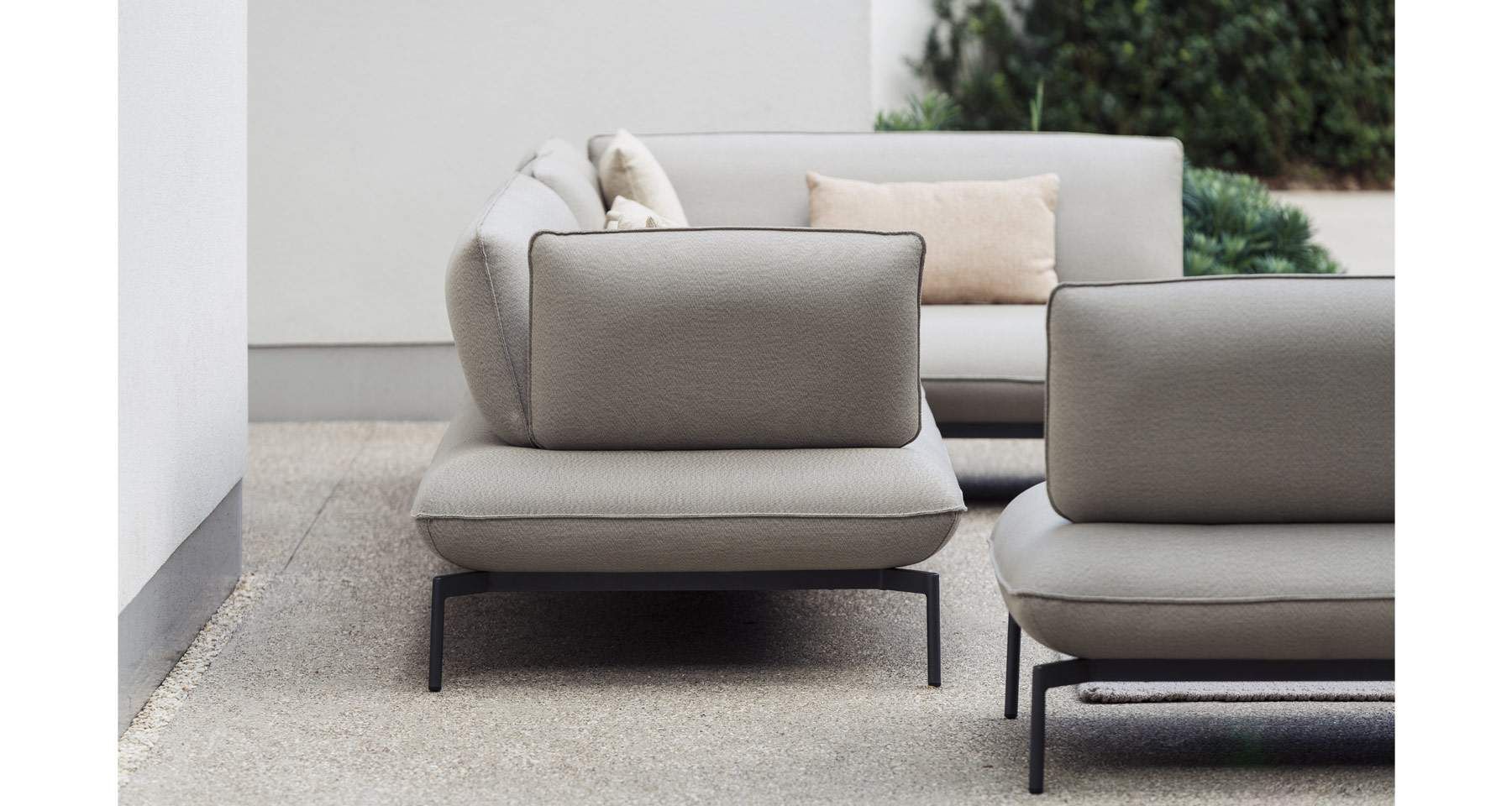 Chauffeuse 1 place moderne en tissu imperméable Todo - Gescova