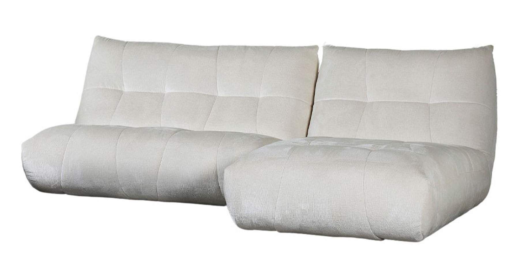 Canapé et chauffeuse modulable finition capitonnée Sutton