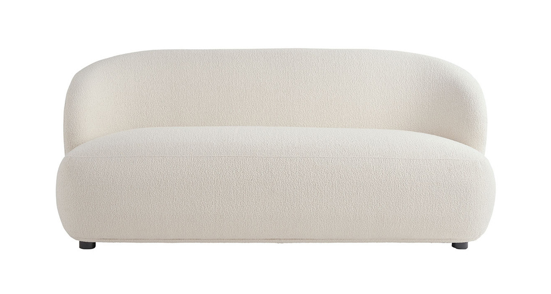 Méridienne avec tissu à bouclettes couleur crème Lisette