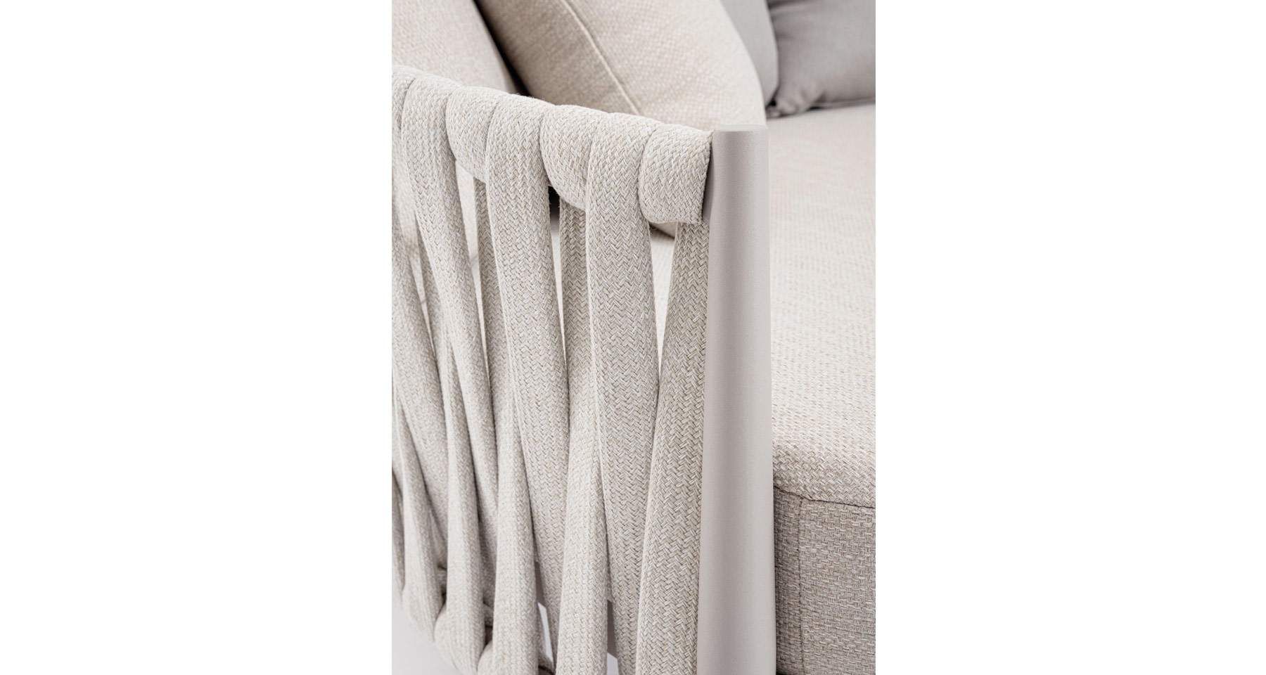 Daybed au design contemporain avec cordes tressées Jacinta - Bizzotto