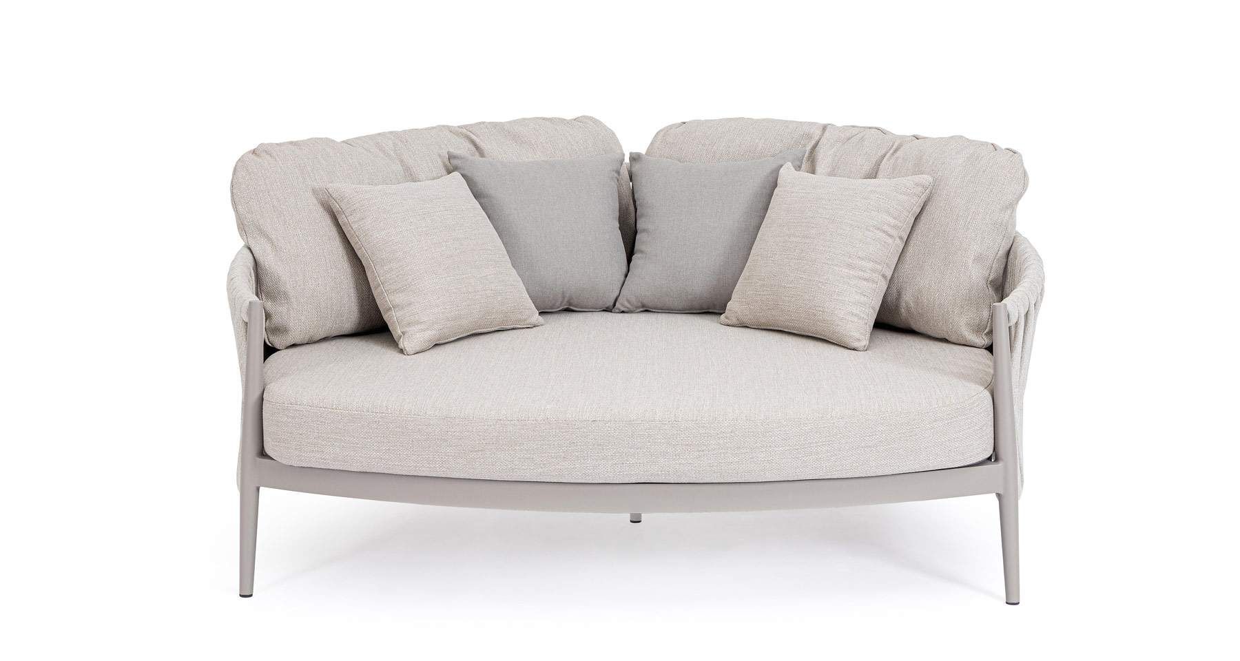 Daybed au design contemporain avec cordes tressées Jacinta - Bizzotto