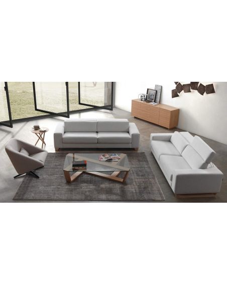 Table basse en bois et verre design luxe Agol - Belta Frajumar