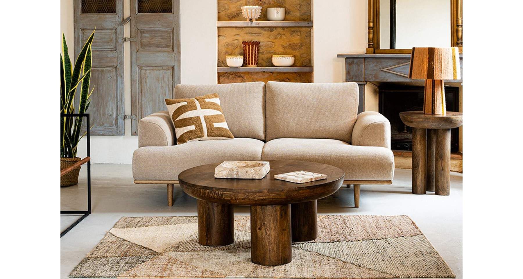 Canapé 2 places style bohème chic Nova - Athezza