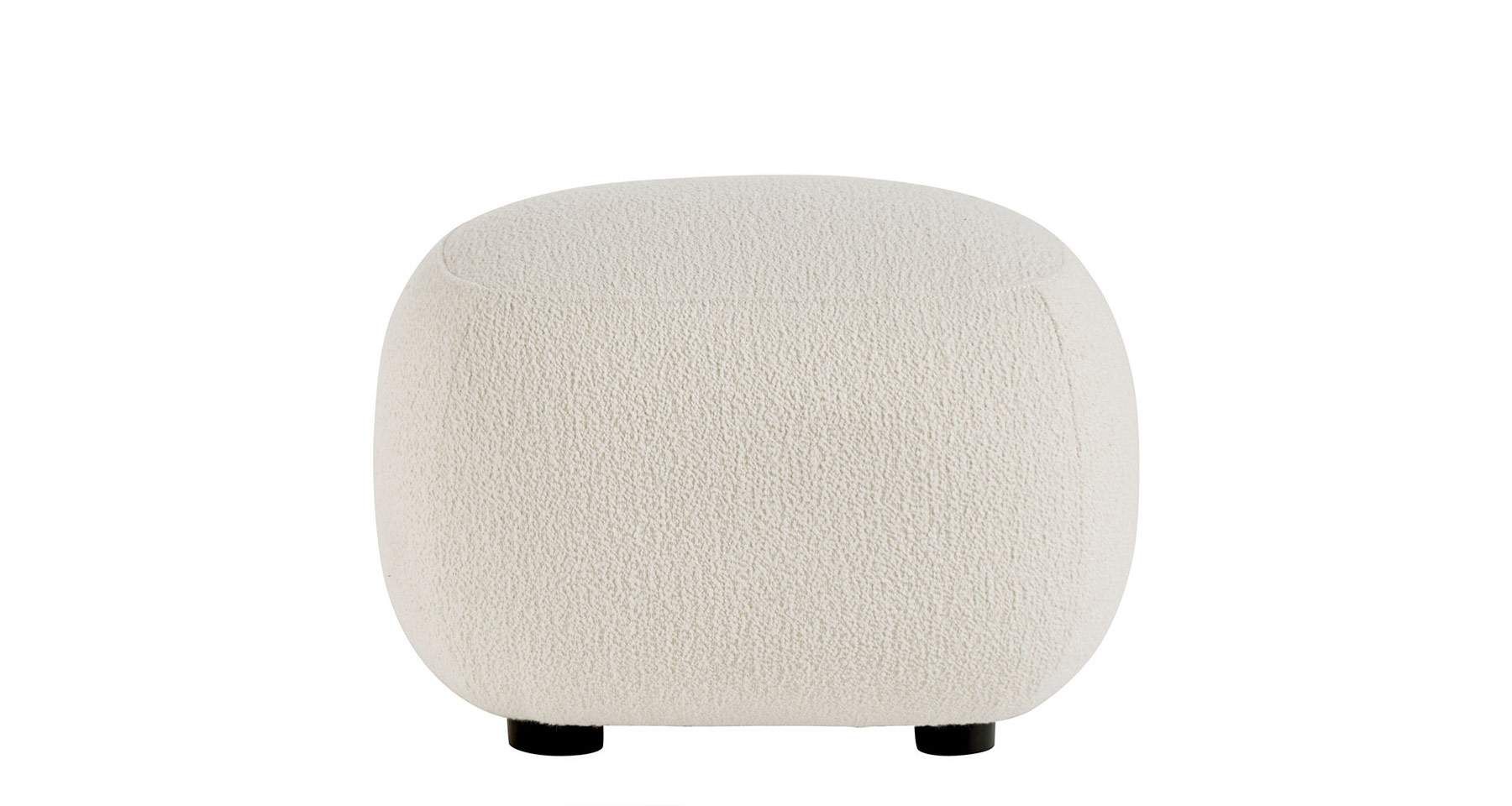 Méridienne avec tissu à bouclettes couleur crème Lisette