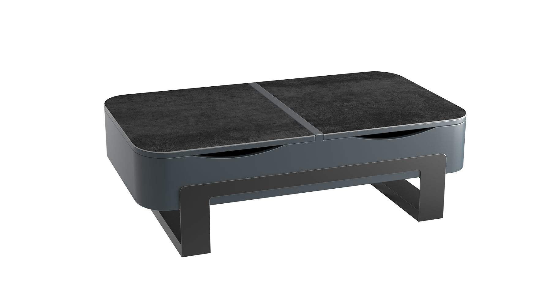 Table basse relevable avec double plateau céramique Melbourne