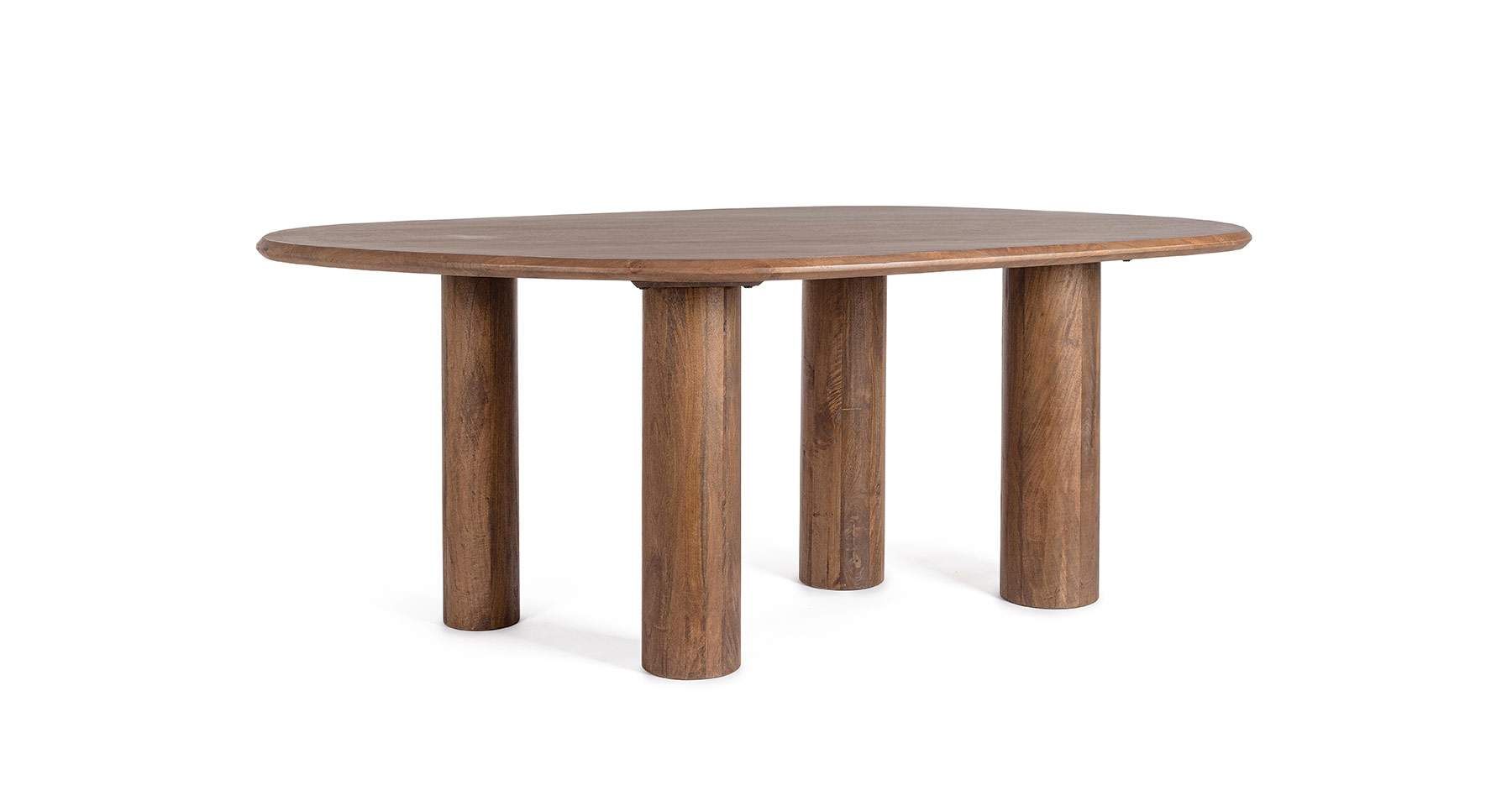 Table à manger ovale en manguier pour 8 personnes Sanat - Bizzotto