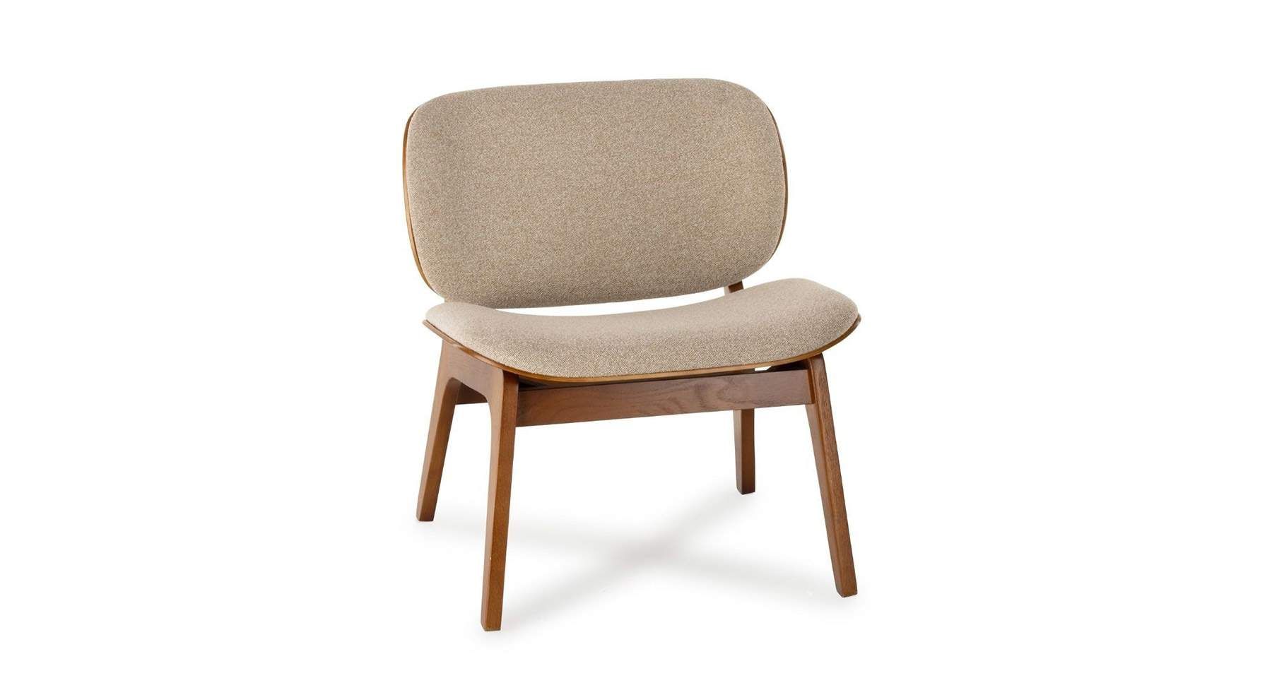 Fauteuil design en structure bois et en tissu Kuji - Athezza