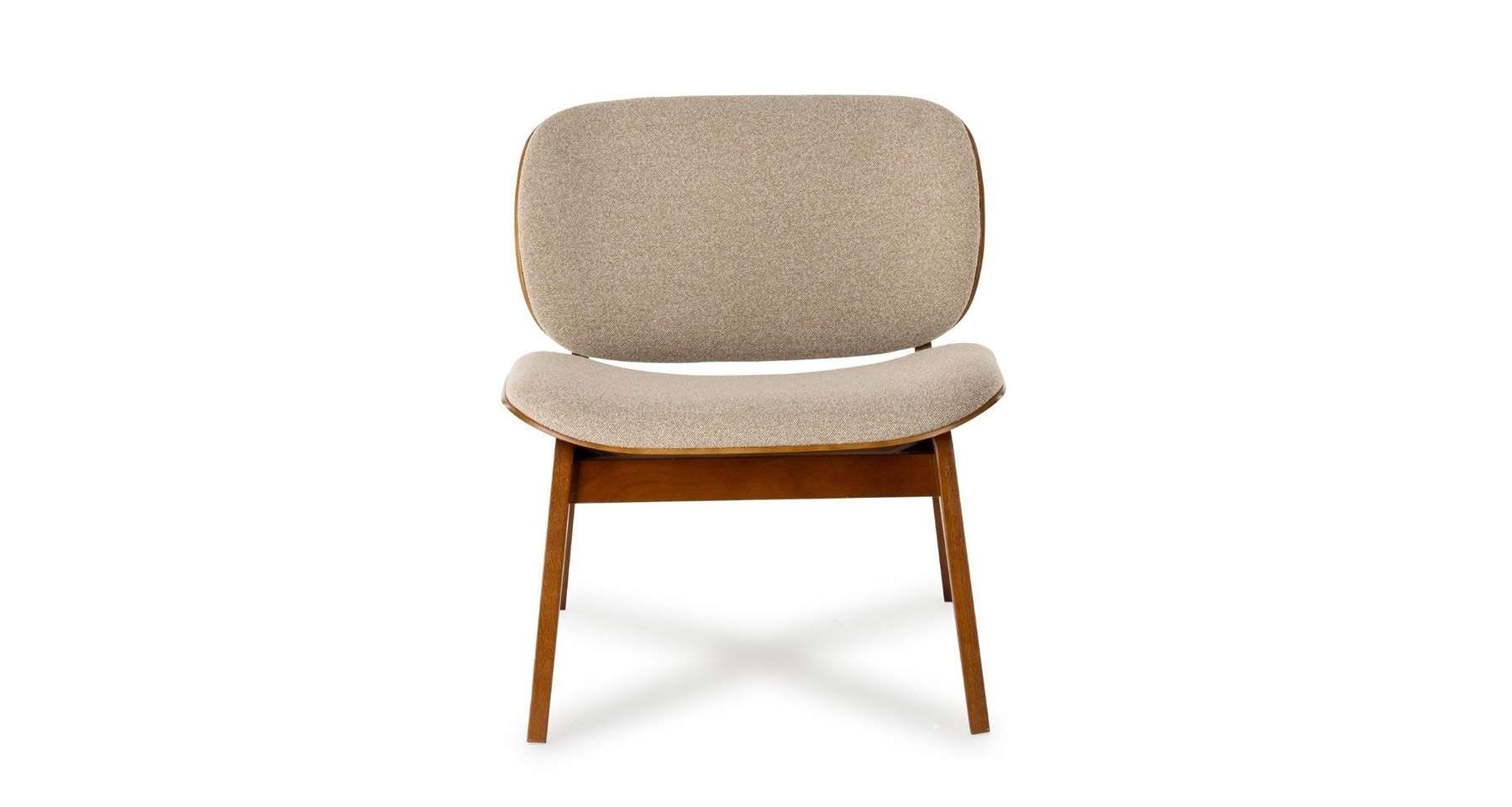 Fauteuil design en structure bois et en tissu Kuji - Athezza