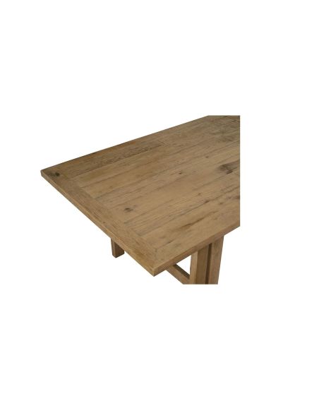 Table de salle à manger en chêne clair Marcelle - Blanc d'Ivoire