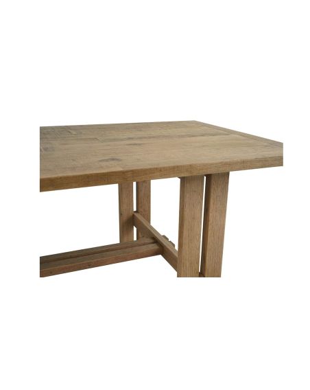Table de salle à manger en chêne clair Marcelle - Blanc d'Ivoire