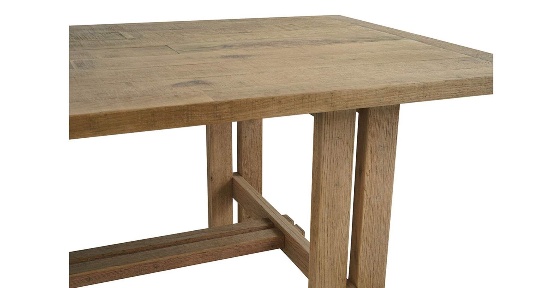 Table de salle à manger en chêne clair Marcelle - Blanc d'Ivoire