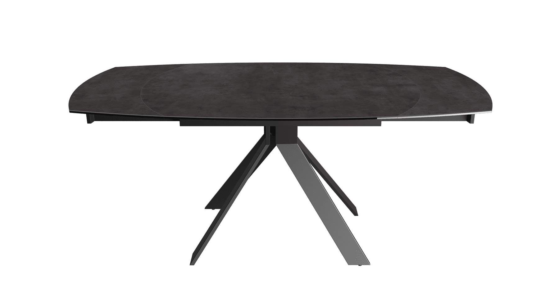 Table extensible en céramique avec plateau pivotant Melanzana