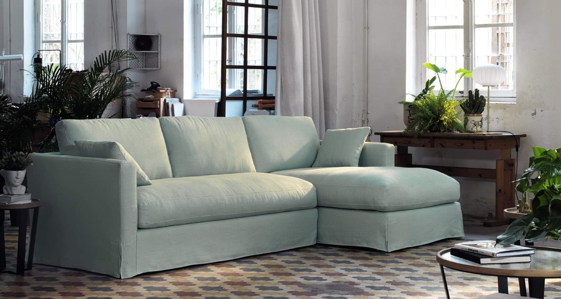 Canapé d’angle lin : spacieux, confortable et intemporel | Décostock