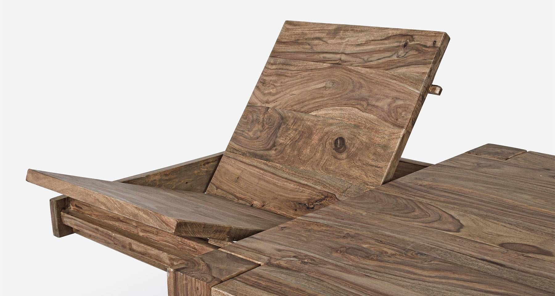 Grande table en bois exotique extensible Salford - Bizzotto