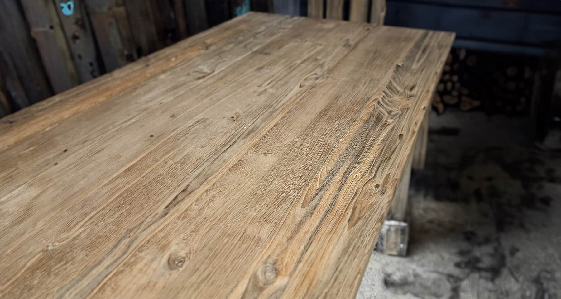 Table teck recyclé jusqu'à 20 personnes Victoria - Gescova