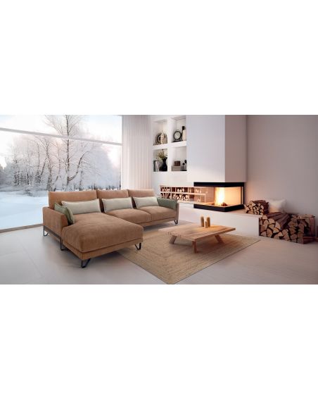 Canapé d'angle design moderne et confort profond luxe Nadia