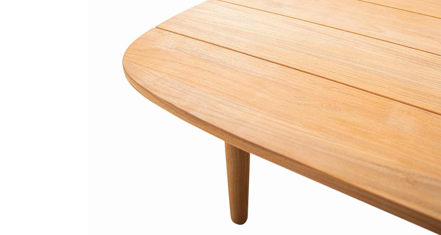 Table basse en teck 140x70 cm Boho - Jati Kebon