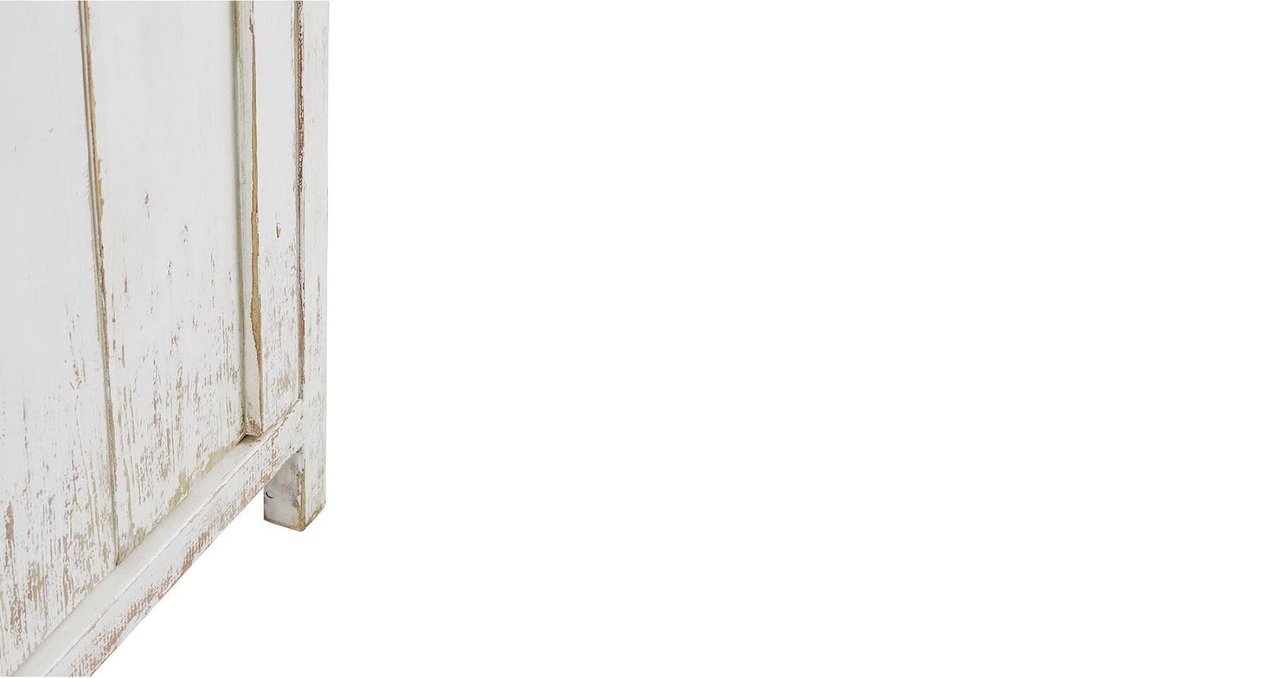 Buffet en bois d'orme recyclé Bao - Blanc d'Ivoire