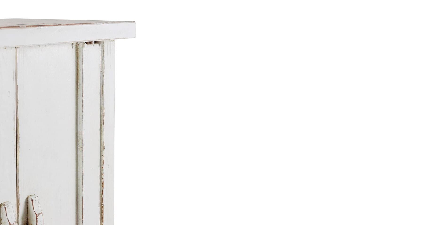 Buffet en bois d'orme recyclé Bao - Blanc d'Ivoire