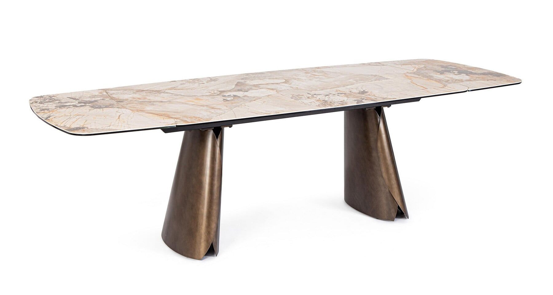 Table extensible en céramique effet marbre Patagonia - Bizzotto