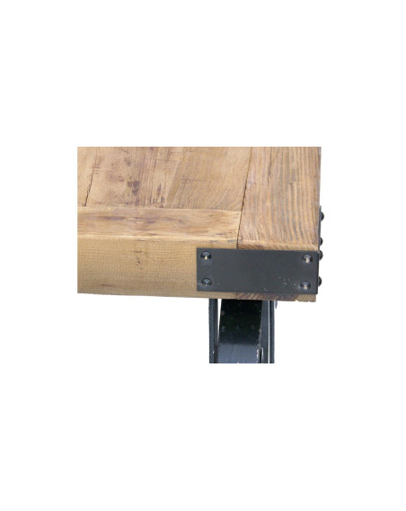 Table basse industrielle à grosses roues Cedre